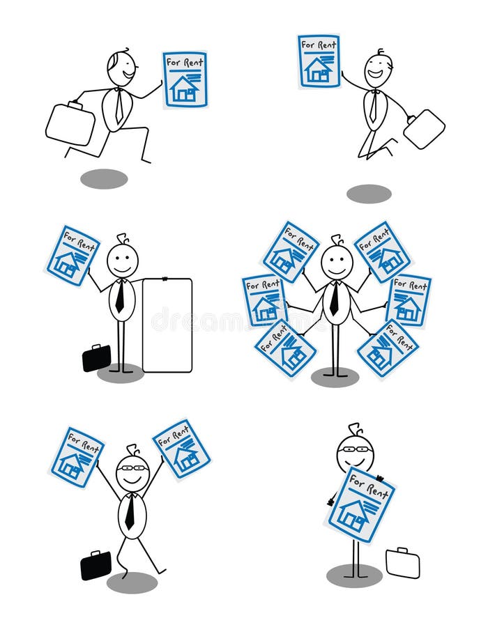 Set Stickman Cute Interactive Design Creative Stock Vector ...