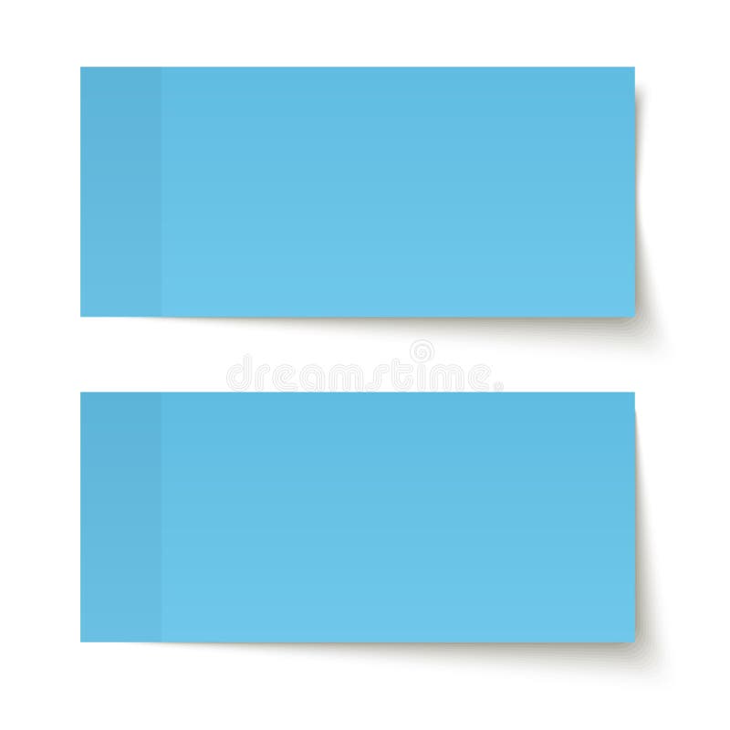 Set of sticky notes blue stock vector. Illustration of empty - 88722515