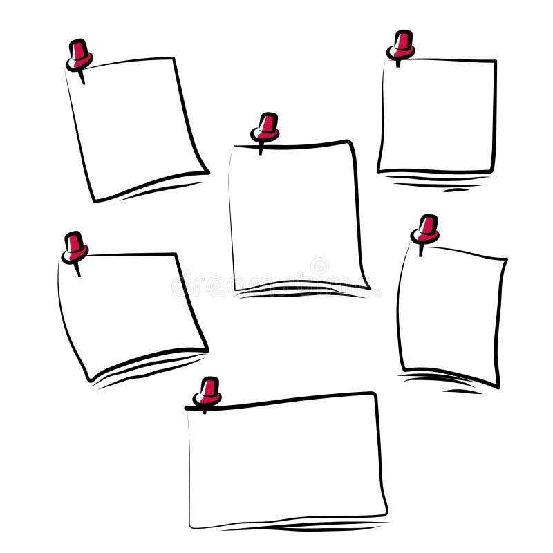 Sticky Notes Clipart Stock Illustrations – 231 Sticky Notes Clipart ...