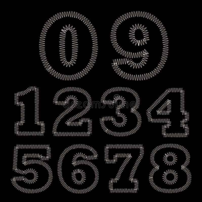Set of Stitches Numbers stock illustration. Illustration of clip - 32940328