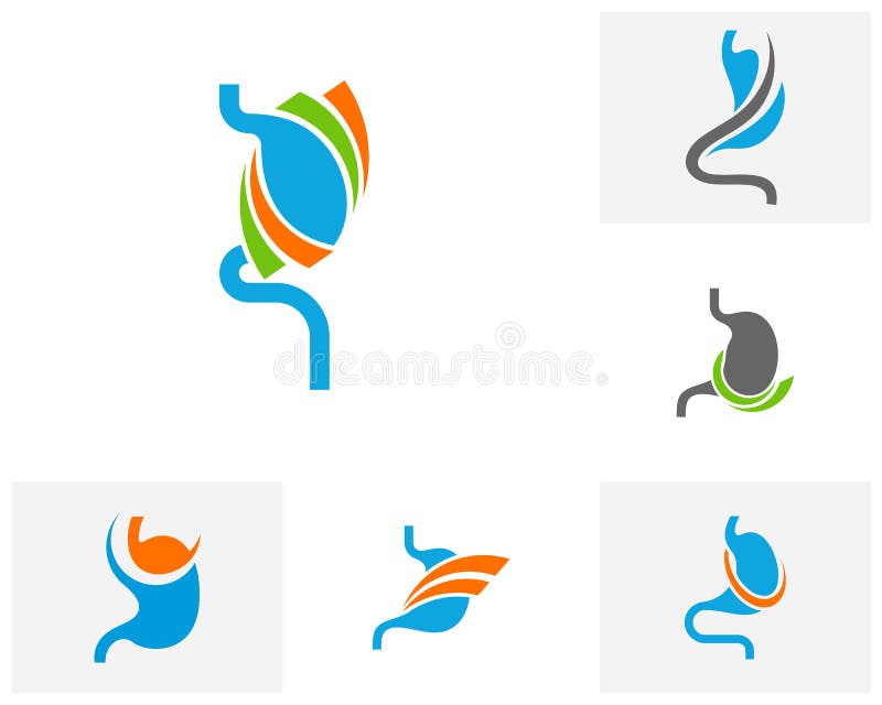 Set of Stomach Logo Vector Template, Creative Stomach Logo Design ...