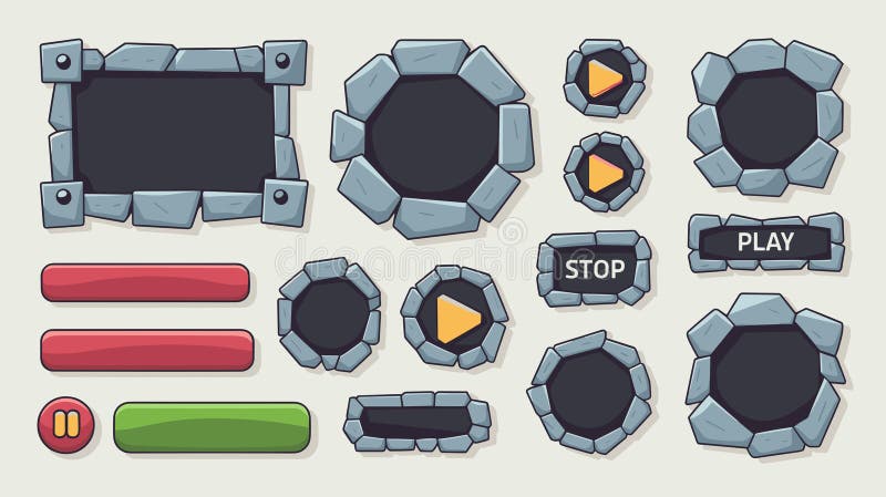 Game Buttons Cartoon Stock Illustrations – 6,432 Game Buttons Cartoon ...