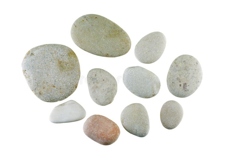 Set of Stones of a Round Form are Isolated on a White Stock Photo ...