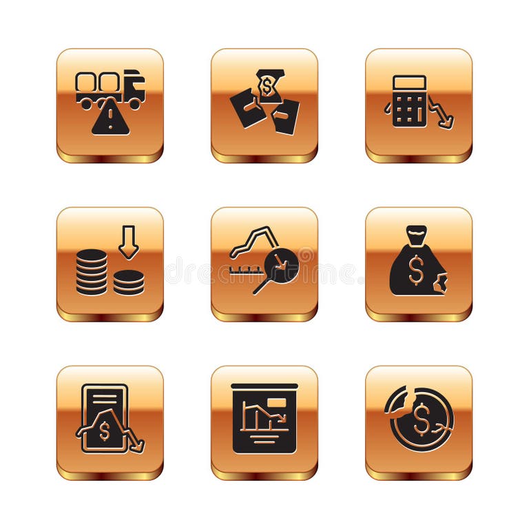 Set Stop Delivery Cargo Truck, Mobile Stock Trading, Pie Chart Infographic, Global Economic ...