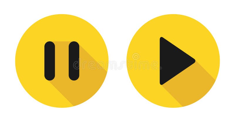 Set of Stop, Pause and Play Icon, Interface Media Button, Internet ...