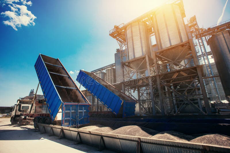 Set of Storage Tanks Cultivated Agricultural Crops Processing Pl Stock ...