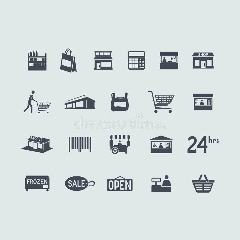 Set of store icons stock vector. Illustration of idea - 57134104