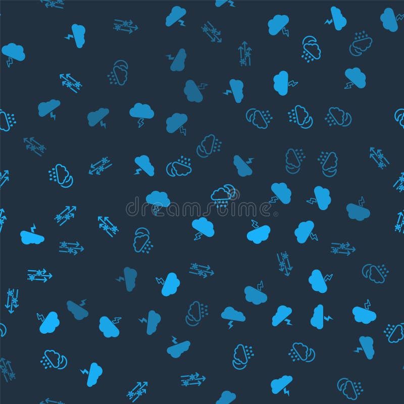 Set Storm, , Cloud with Snow, Rain, Moon and Wind and on Seamless ...