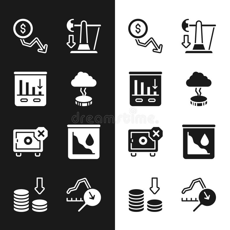 Set Storm, Pie Chart Infographic, Dollar Rate Decrease, Drop Crude Oil Price, Safe, Global ...