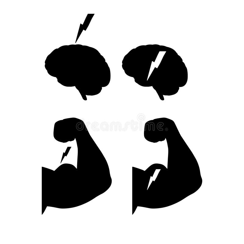 Set of strength icon stock illustration. Illustration of drawing ...