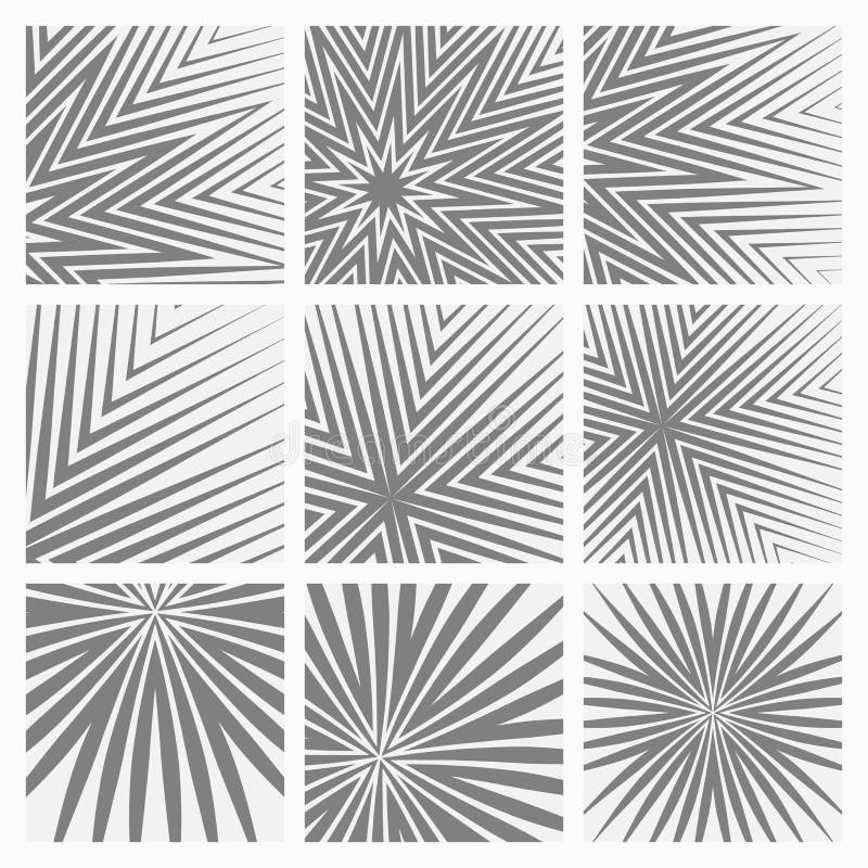 Set of Striped Abstract Forms Stock Vector - Illustration of element ...
