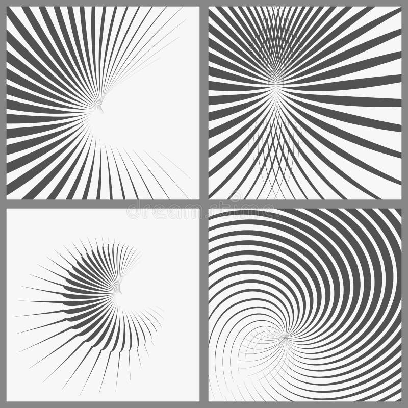 Set of Striped Abstract Forms Stock Vector - Illustration of logo, icon ...