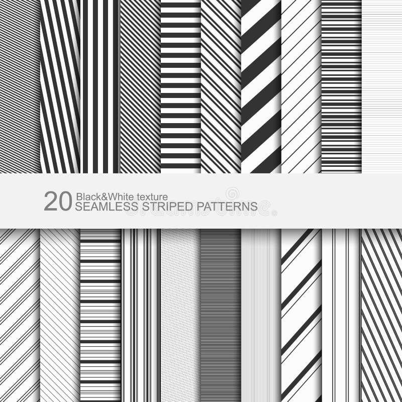 Set of Ten Vector Seamless Black and White Organic Rounded Jumble Maze ...