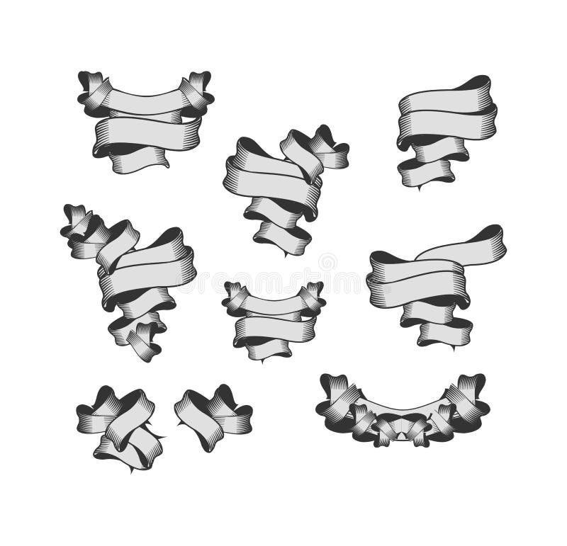 Set of strips stock vector. Illustration of banner, label - 61643577