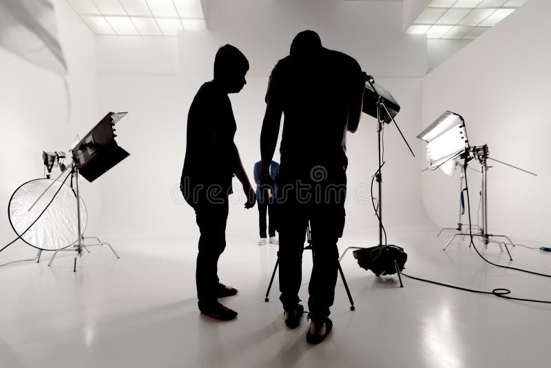 On the set in the studio stock image. Image of viewing - 100259047