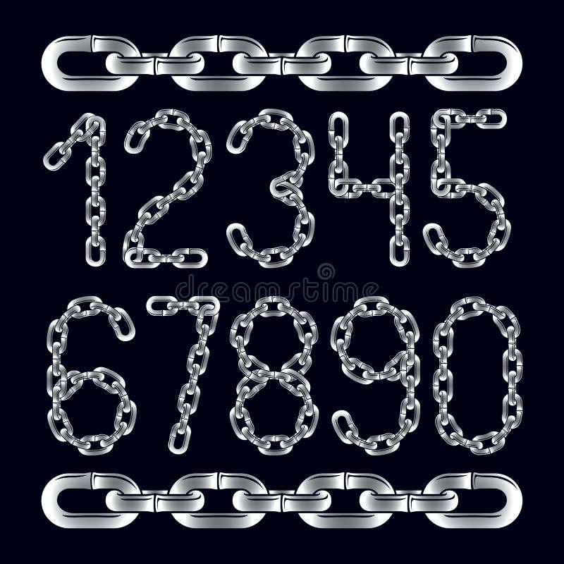 Set of Stylish Vector Digits, Modern Numerals Collection. Cool N Stock ...