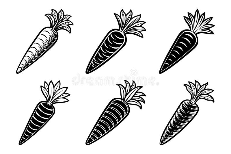 Stylized Carrot Illustrations Stock Illustrations – 128 Stylized Carrot ...
