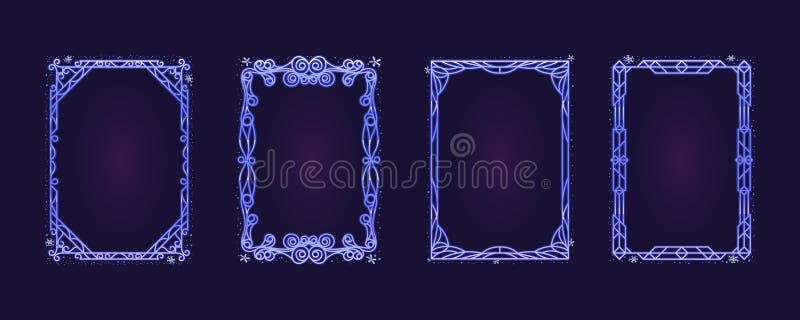 Set of Stylized Frames with Winter Pattern. Holiday Season Frame A4 ...