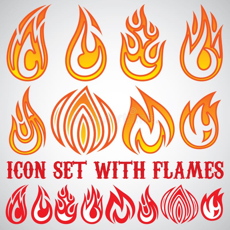 Stylized Flames Stock Illustrations – 802 Stylized Flames Stock ...