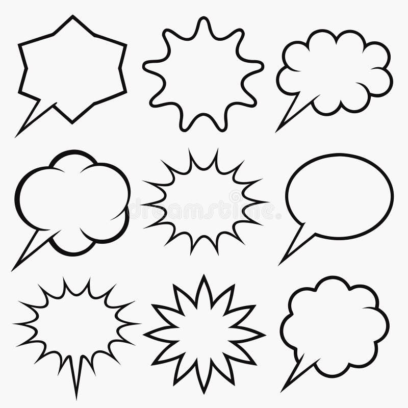 Collection of Stylized Storm Drawn Clouds in Silhouette Set Vector ...