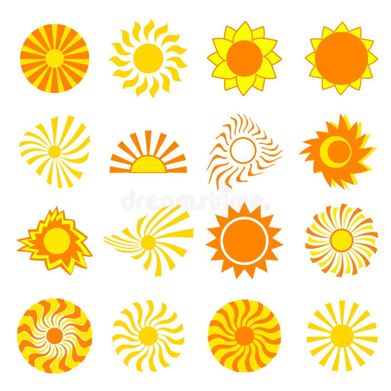 Stylized Sun stock illustration. Illustration of clipart - 15605668