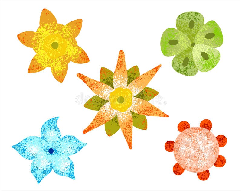 A Set of Stylized Unusual Colors. an Illustration in the Style of a ...