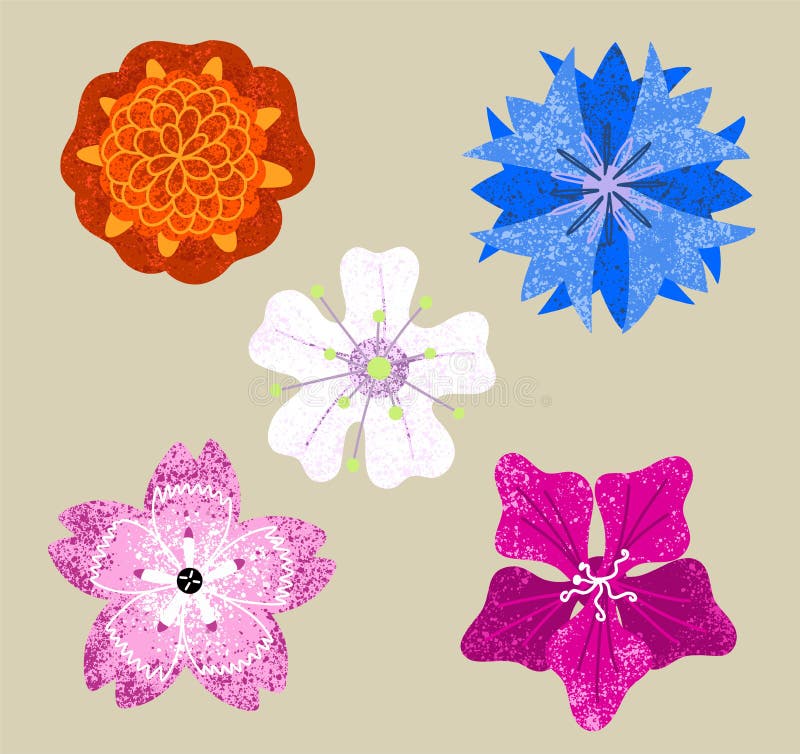 A Set of Stylized Unusual Colors. an Illustration in the Style of a ...