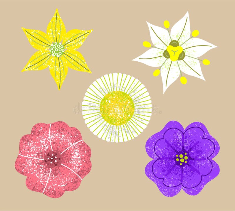 A Set of Stylized Unusual Colors. an Illustration in the Style of a ...