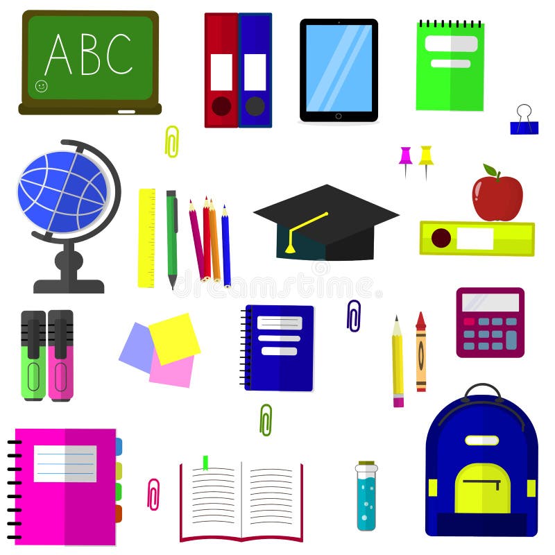 A Set of Subjects for Education. Stock Vector - Illustration of ...