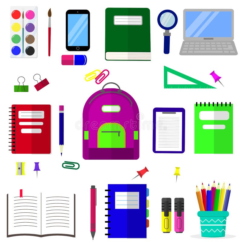 A Set of Subjects for Education. Stock Vector - Illustration of ...