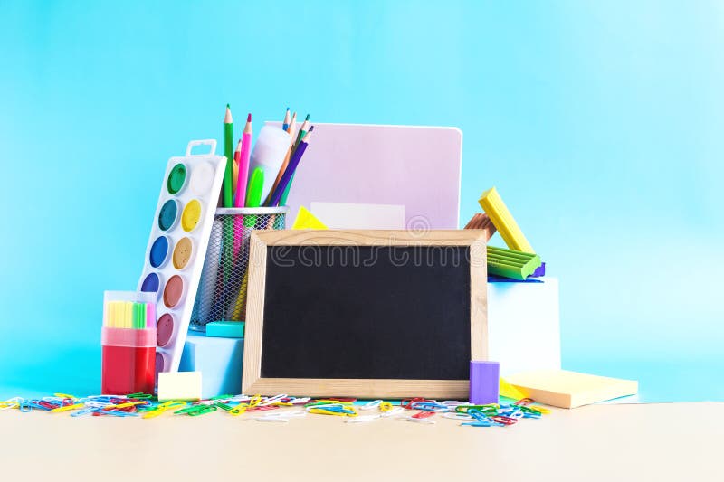 A Set of Subjects for Study and Creativity and a Slate Dark Tablet ...