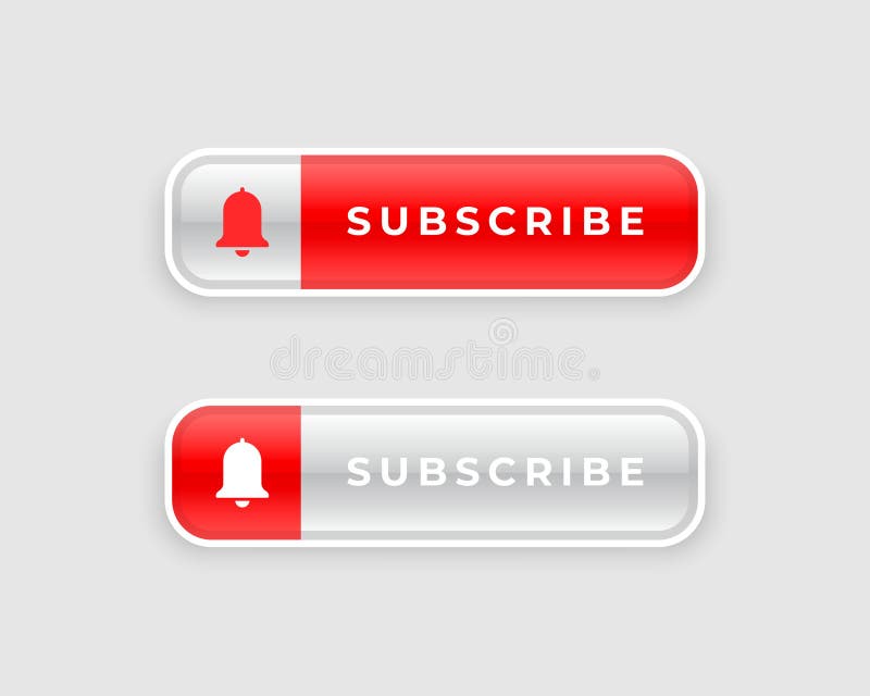 Set of Subscription Bell Icon for Online Members Stock Illustration ...
