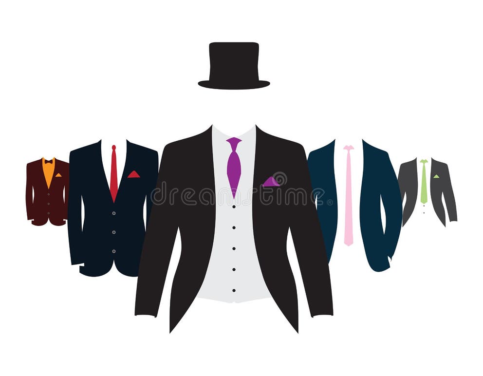 Black Groom Suits Stock Illustrations – 216 Black Groom Suits Stock ...