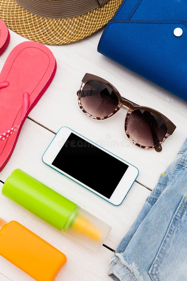 Set of summer clothes stock photo. Image of blue, object - 58854986