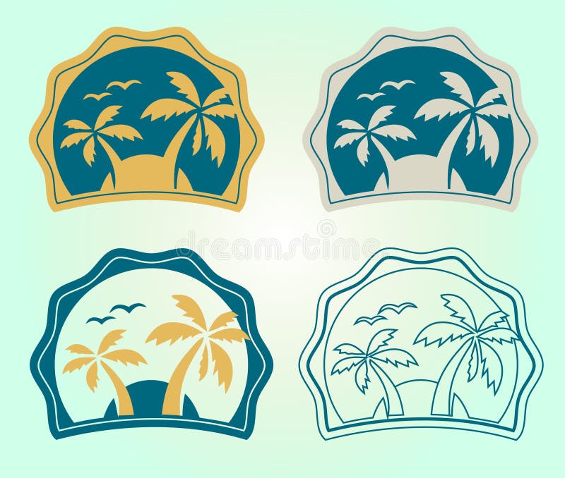 Set of Summer Emblems and Design Elements Stock Vector - Illustration ... Set of Summer Emblems and Design Elements Stock Vector - Illustration ...