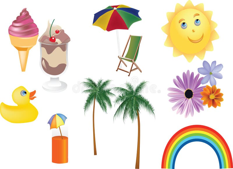Summer Objects Stock Illustrations – 67,516 Summer Objects Stock ...