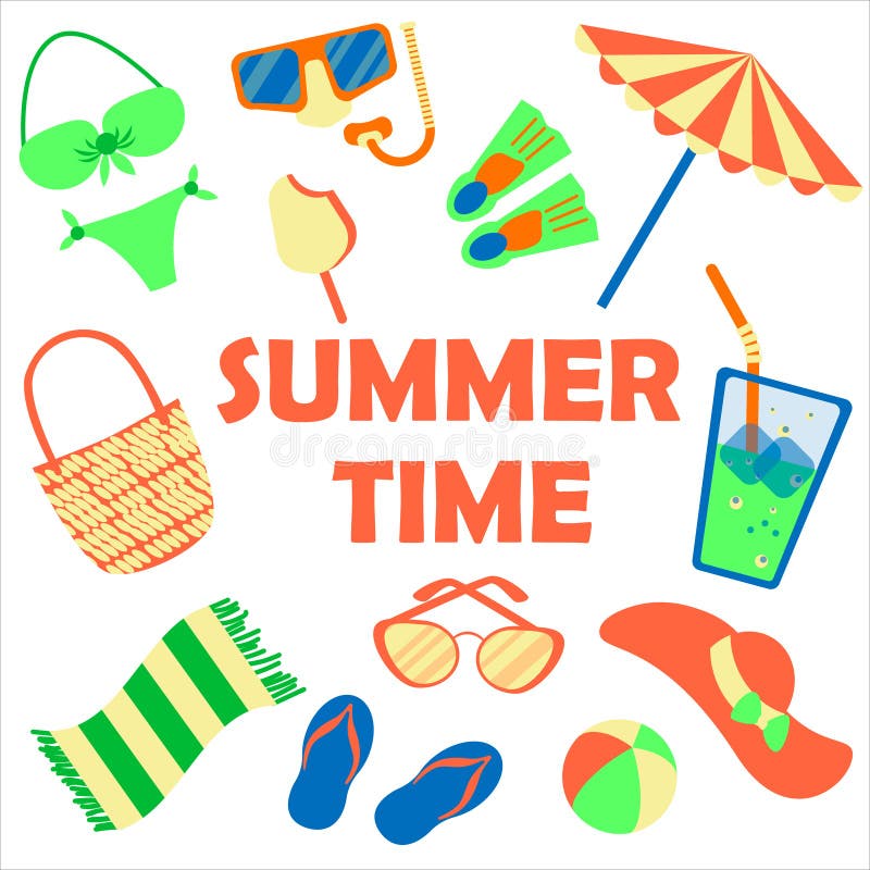 Summer Things Stock Illustrations – 4,876 Summer Things Stock ...