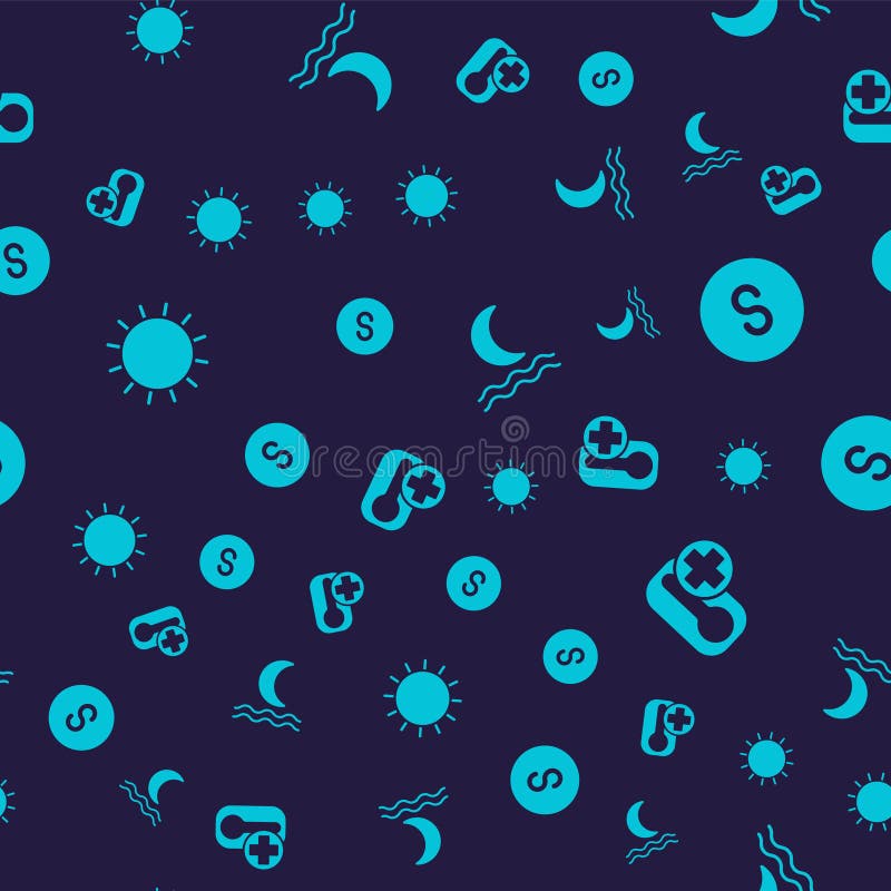 Set Sun, Compass South, Night Fog or Smoke and Thermometer on Seamless ...