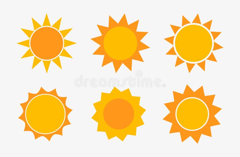 Set of sun icons stock vector. Illustration of collection - 142955673