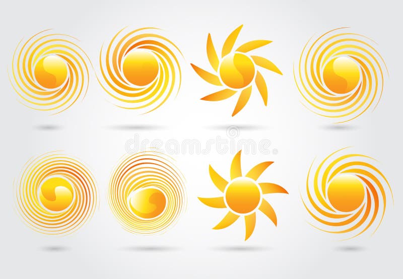 Sun with swirly rays stock vector. Illustration of abstract - 27431359