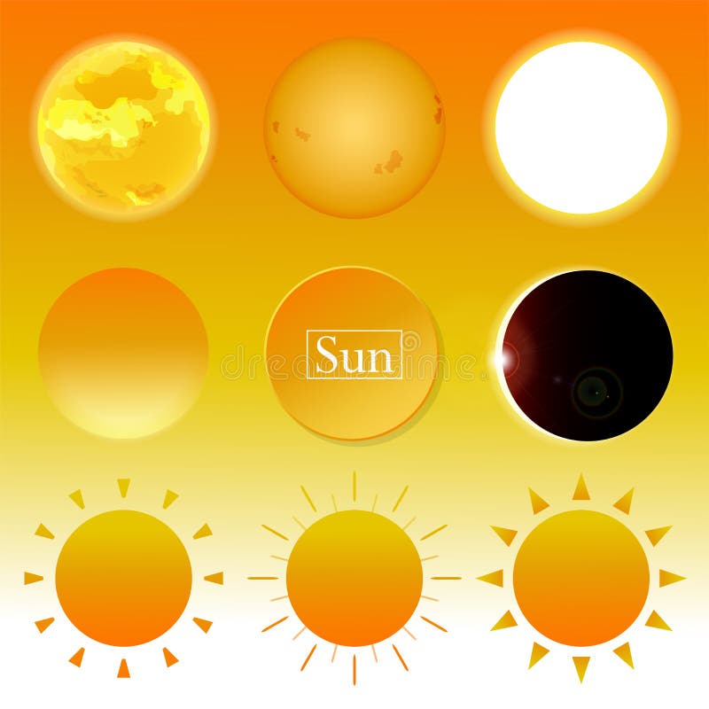 Different Color Suns Stock Illustrations – 59 Different Color Suns ...