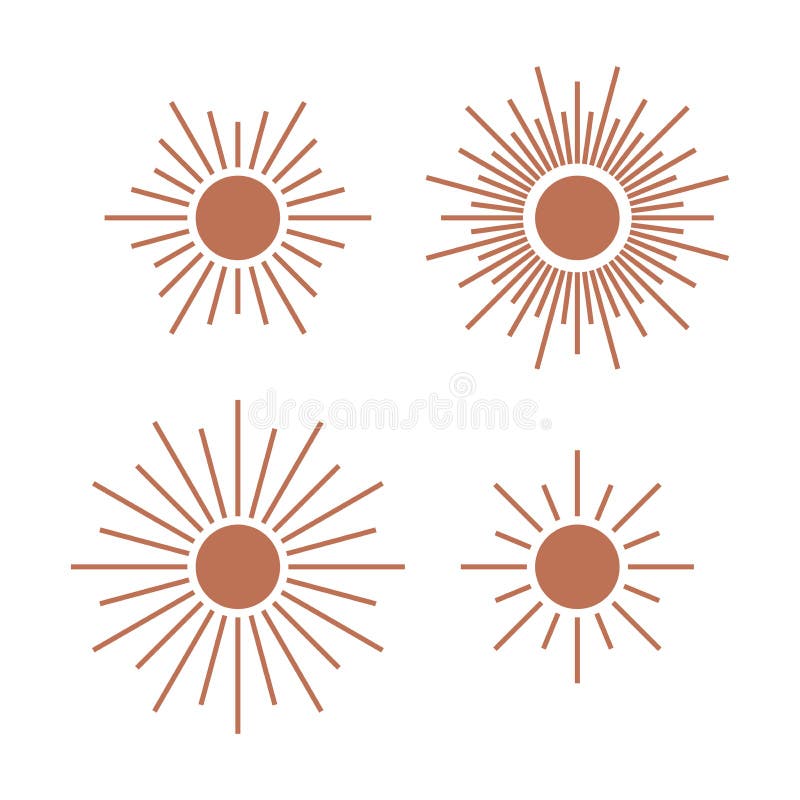 Set of sun signs stock vector. Illustration of sign - 264590088