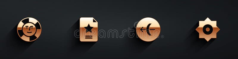 Set Sun, Star Constellation Zodiac, Sagittarius and Falling Star Icon ...