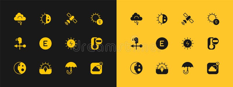 Set Sun, Sunset, Solar Energy Panel, Umbrella, Compass West, Satellite ...