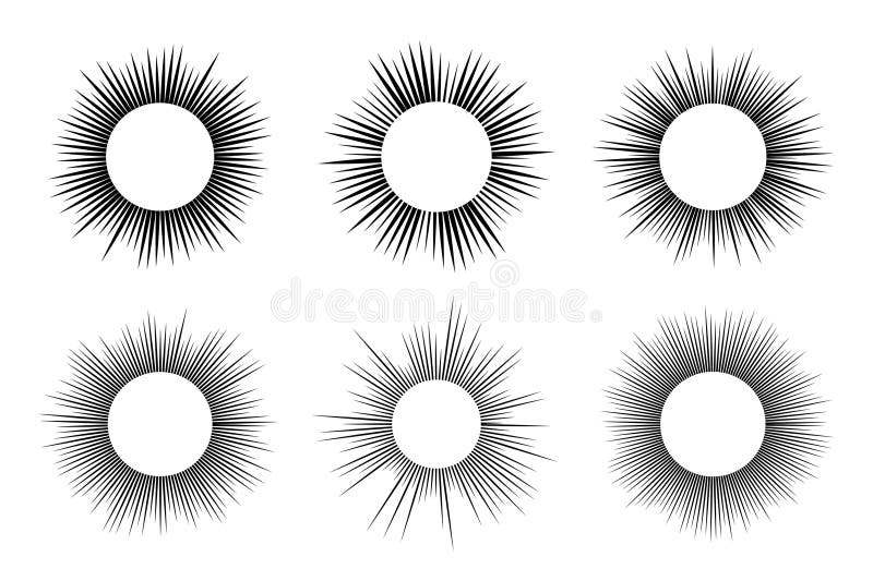 Set of Sun Symbols on White Background Stock Illustration ...