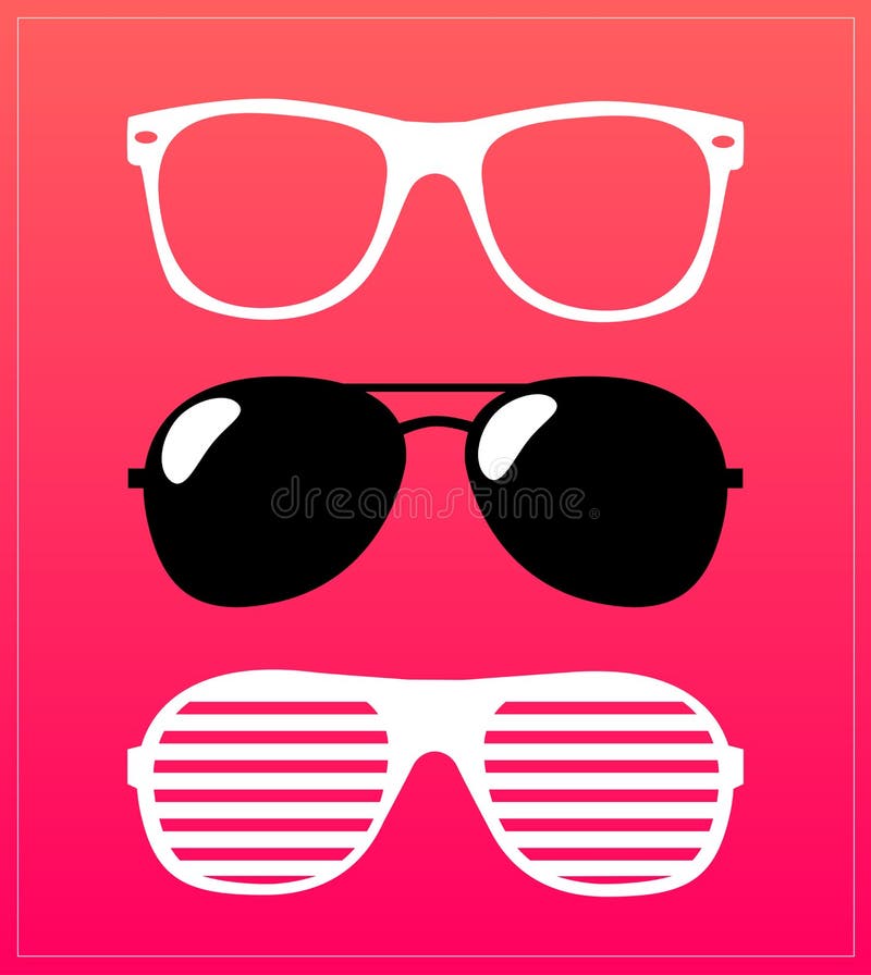 Set of Sunglasses. Illustration Background Stock Vector - Illustration ...