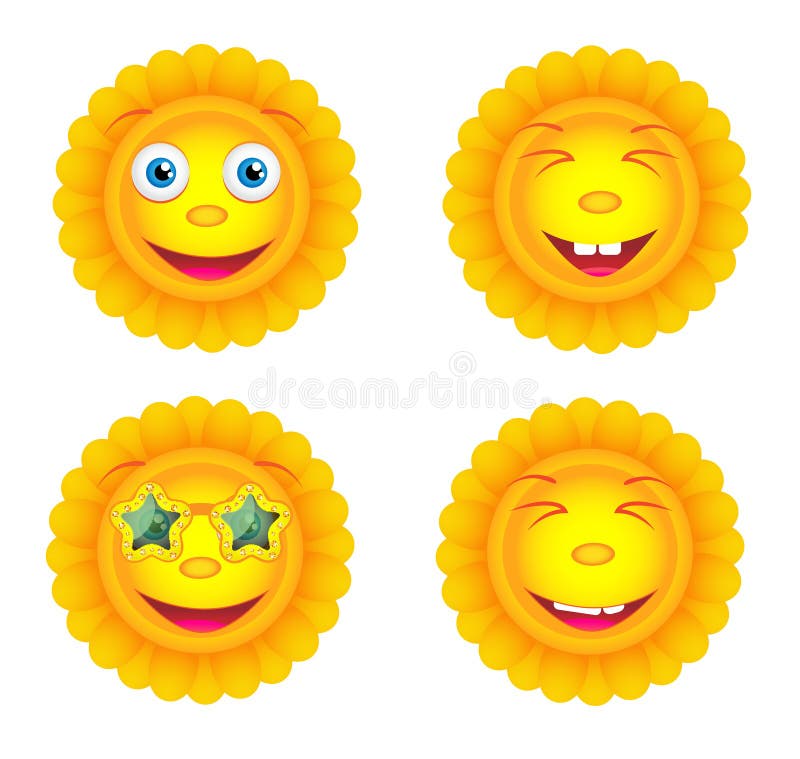 Four suns stock illustration. Illustration of sunset, icon - 1954821