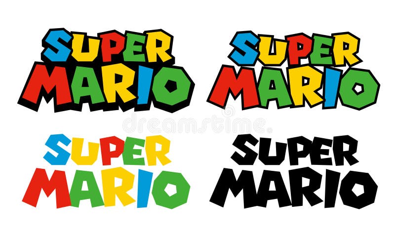 Set Super Mario Logo. Vector Illustration Editorial Photo ...