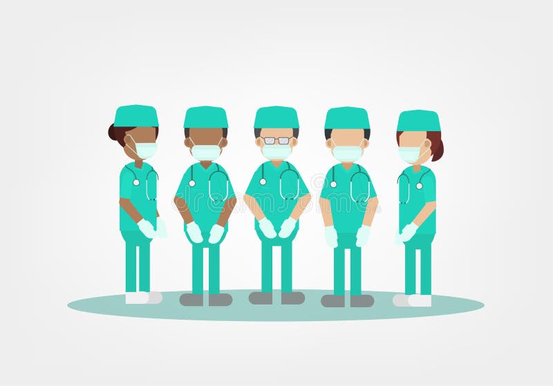 Set of surgeons stock vector. Illustration of surgeon - 190847127