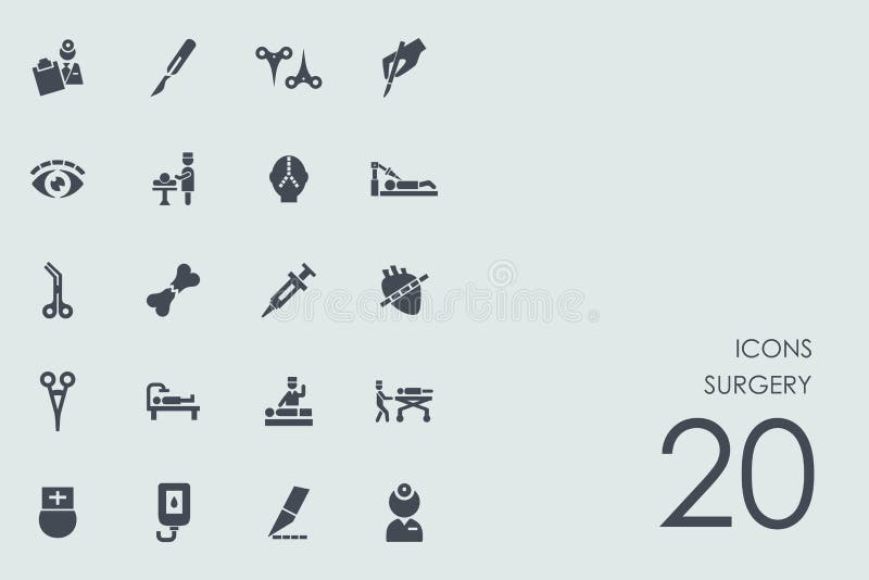 Set of surgery icons stock vector. Illustration of icon - 81774416